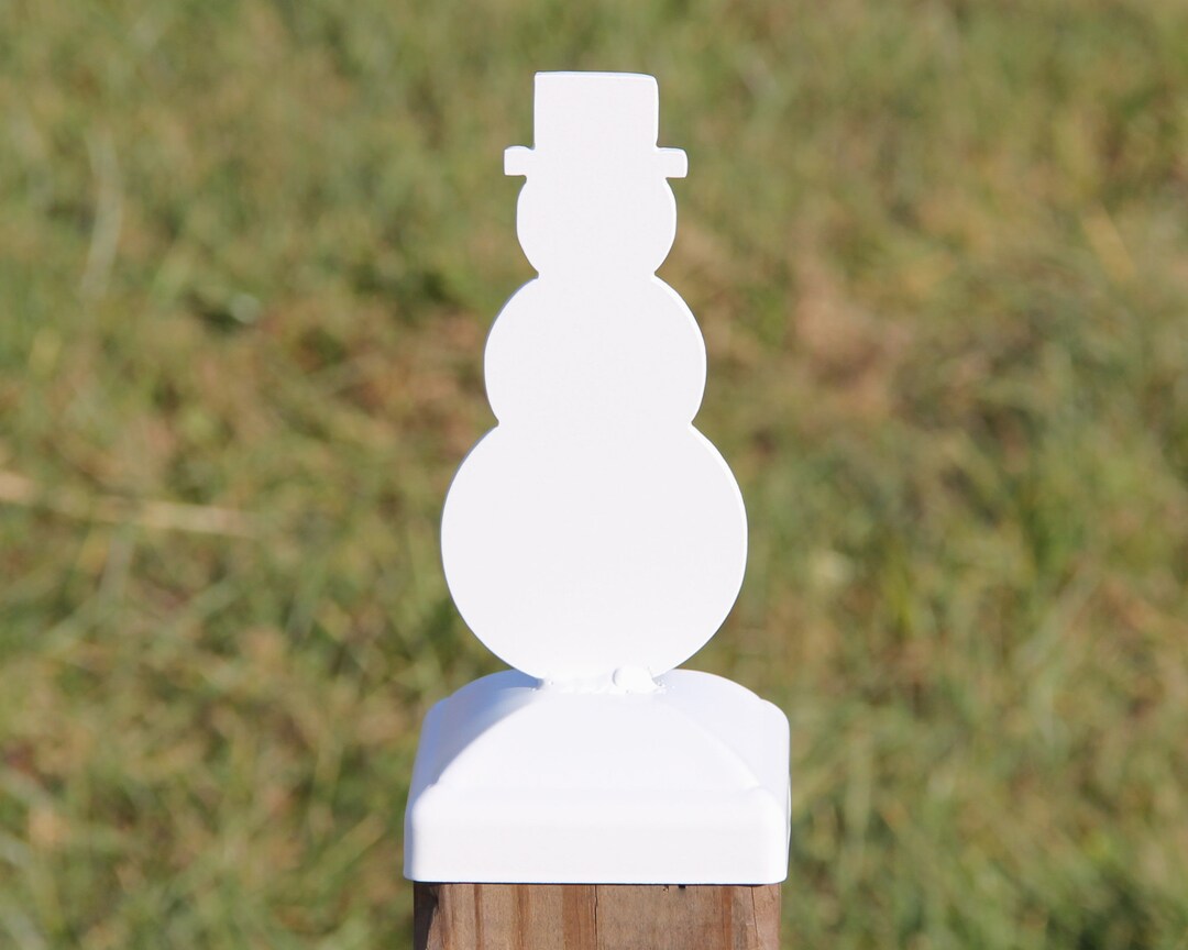 Snowman Fence Post Cap for 4x4 Wood Fence Post Unique Snowman - Etsy
