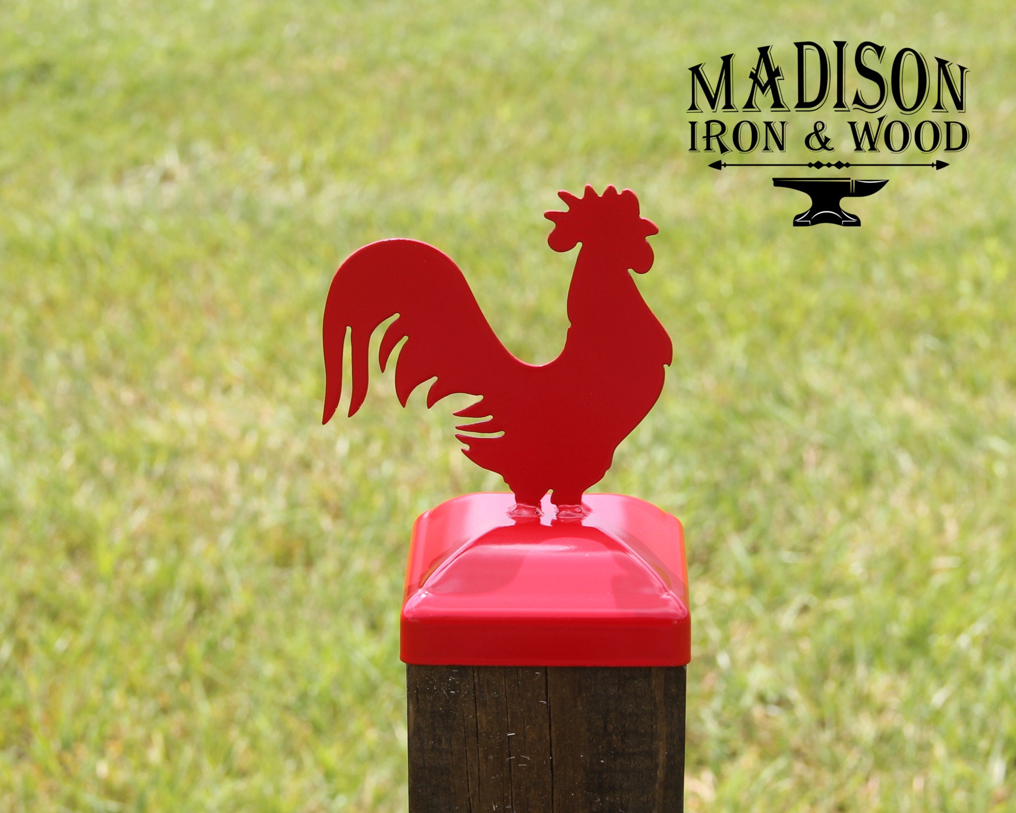 Rooster Post Cap for 4x4 Wood Fence Post | Etsy
