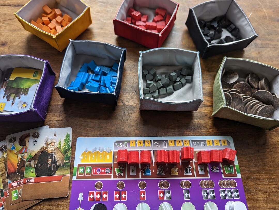 Board Game Token Trays Foldaway Fabric Game Bit Bowls Board Game ...