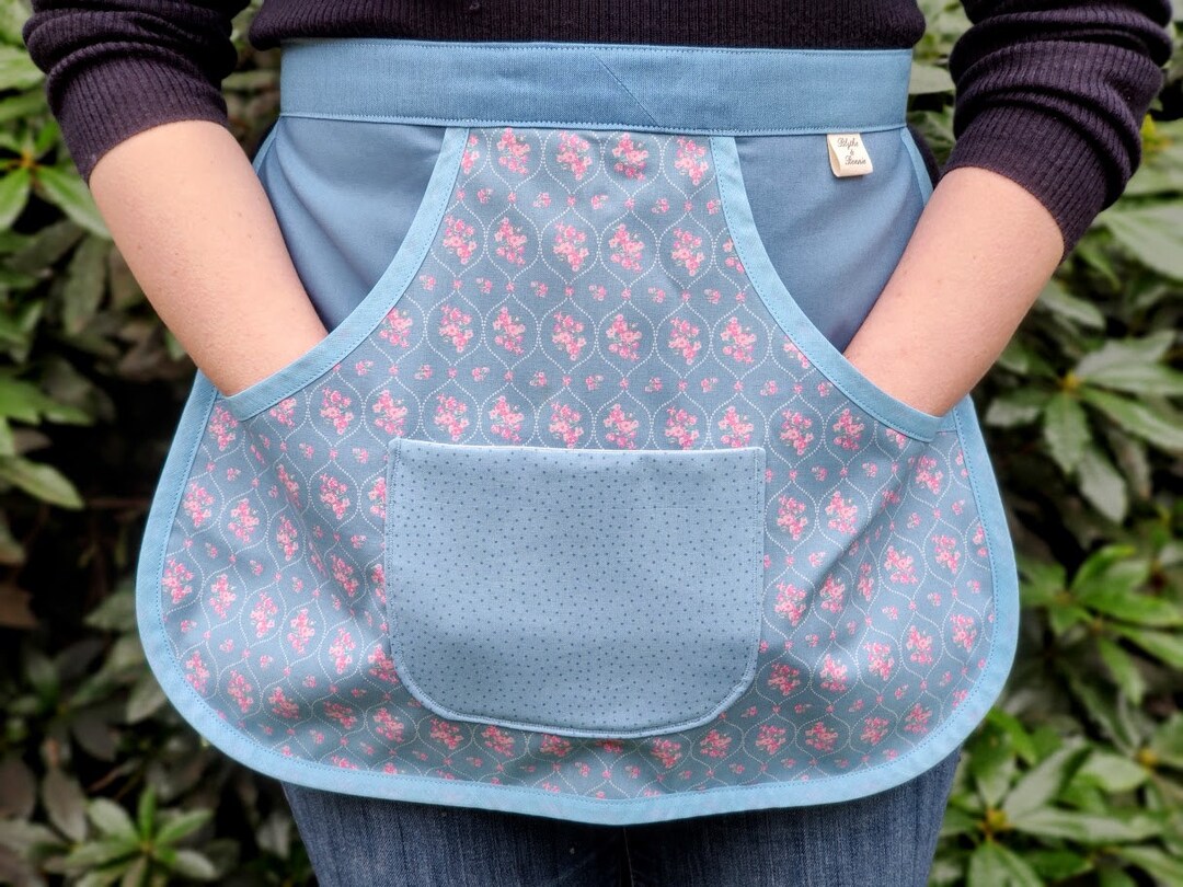 Floral Clothes Peg Apron, Clothes Peg Pinny, Vintage Style Pocket Apron ...