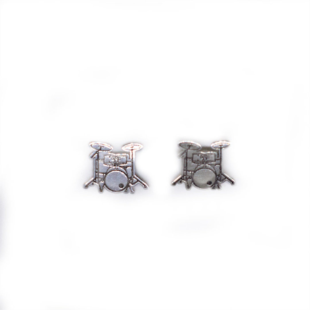 Sterling Silver Musical Instrument Drummer Earrings, Musicians Gift ...