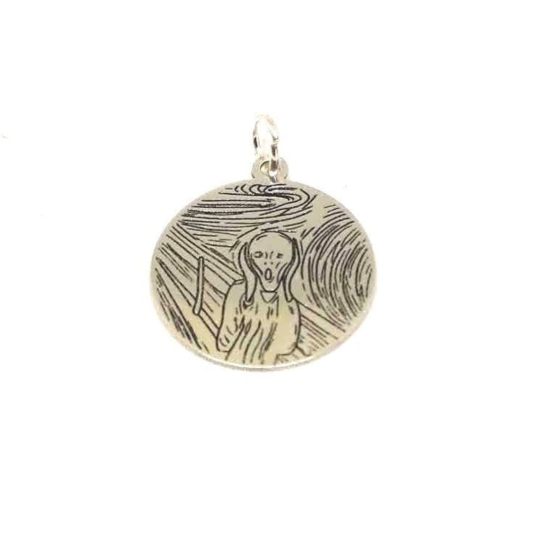Art Pendant the Scream Inspired by Munch's Painting, Sterling Silver ...