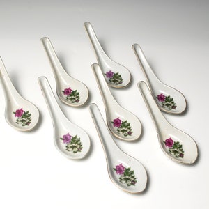 Antique Ceramic Spoon Set X 8pcs - Etsy