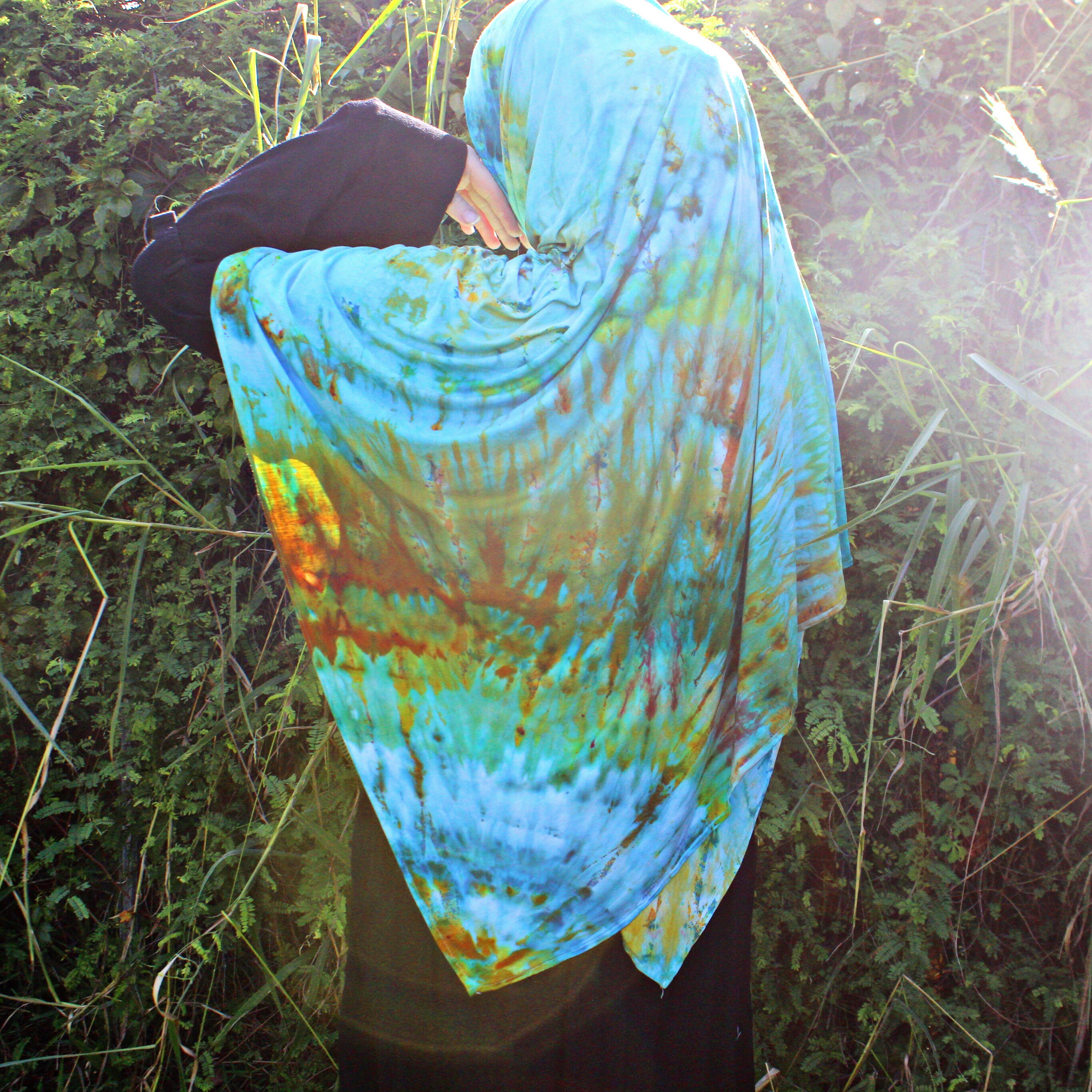 Tie Dye Scarf | Macaw, Hippie, Boho, Hijab, Headscarf, Head Wrap, Shawl ...