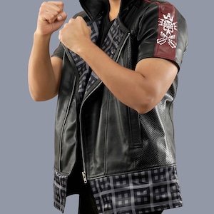 Men's Yozora Inspired Black Leather Cosplay Costume Jacket Kingdom ...