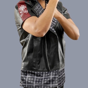 Men's Yozora Inspired Black Leather Cosplay Costume Jacket Kingdom ...