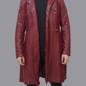 Handmade Inspired Fullmetal Red Chemist Trench Coat | Halloween Cosplay ...