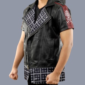 Men's Yozora Inspired Black Leather Cosplay Costume Jacket Kingdom ...