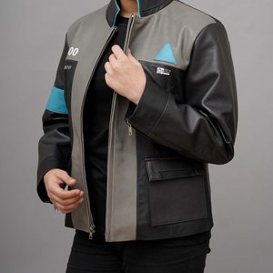 Handmade Detroit Human Inspired Leather Jacket | DBH Connor RK800 ...