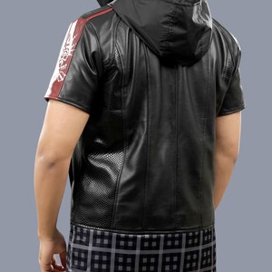 Men's Yozora Inspired Black Leather Cosplay Costume Jacket Kingdom ...