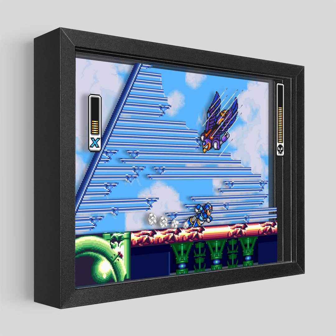 Mega Man X Vs Storm Eagle Shadowbox Art - Etsy