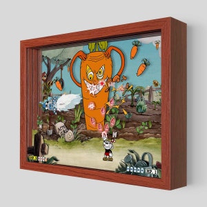 Cuphead Root Pack Shadowbox Art - Etsy