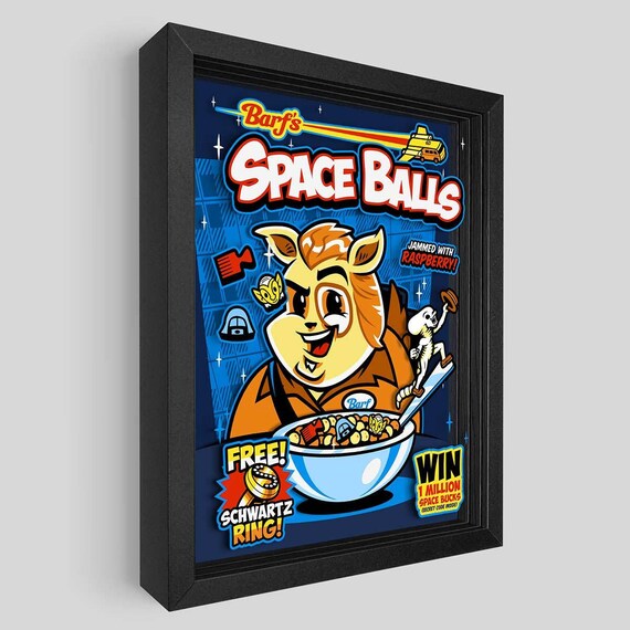 Space Balls Cereal Shadowbox Art - Etsy