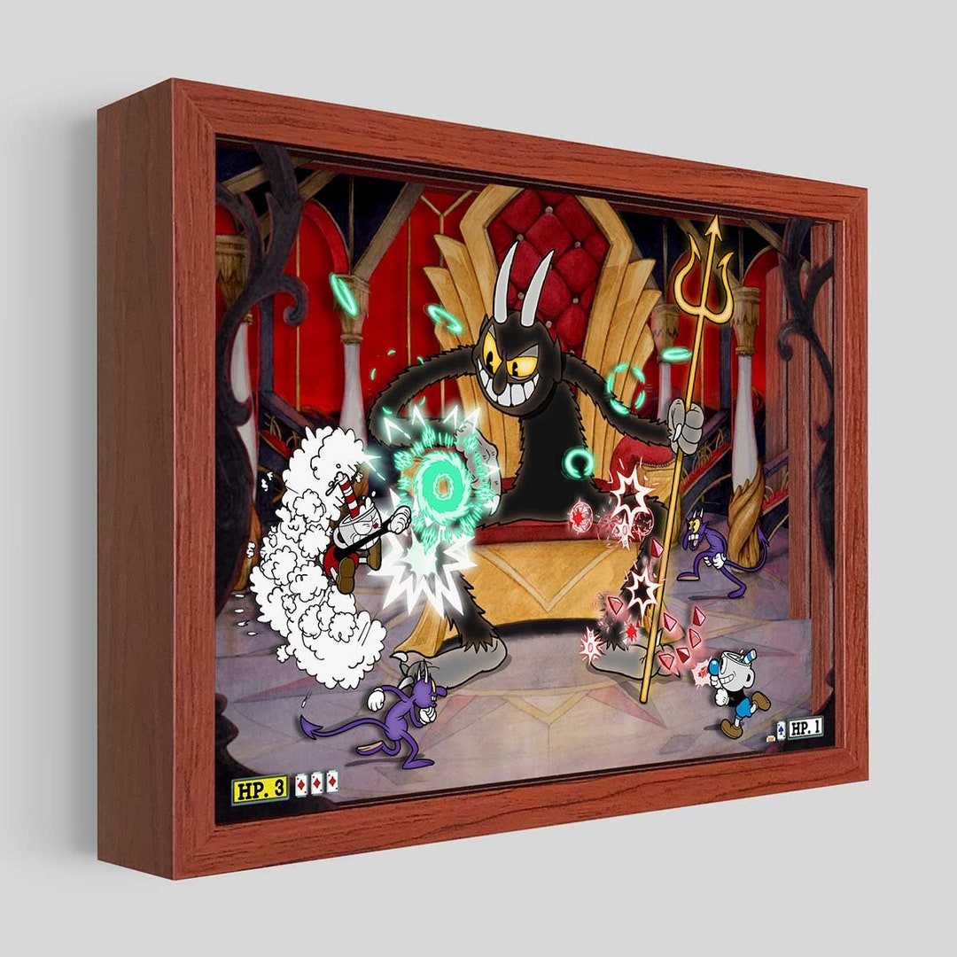 Cuphead Devil Shadowbox Art - Etsy