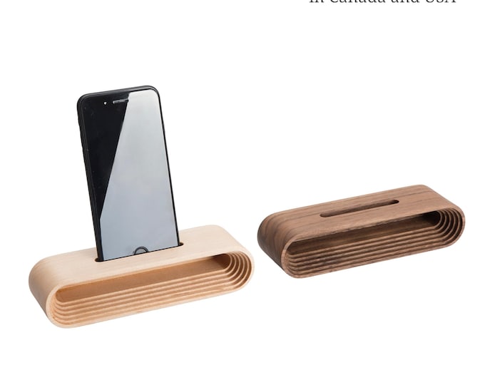 Wooden Cell Phone Amplifier (passive - Cherry & Walnut) - Etsy Canada