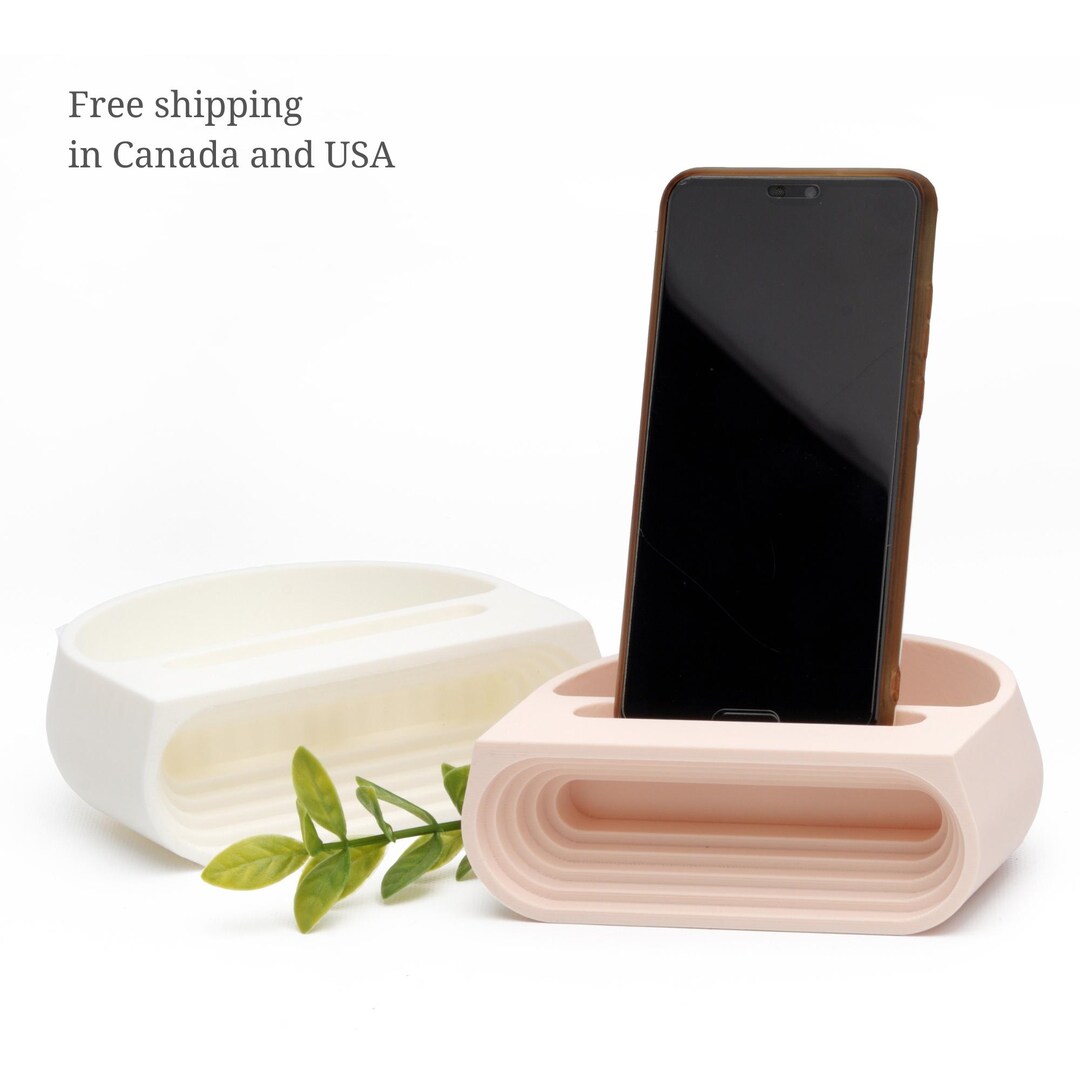 Minimalist Phone Stand + Amplifier Speaker, 3D Printed, Docking Station ...