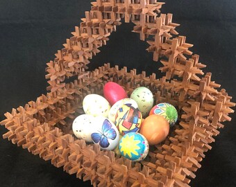 Tramp Art Cross Redwood - Etsy