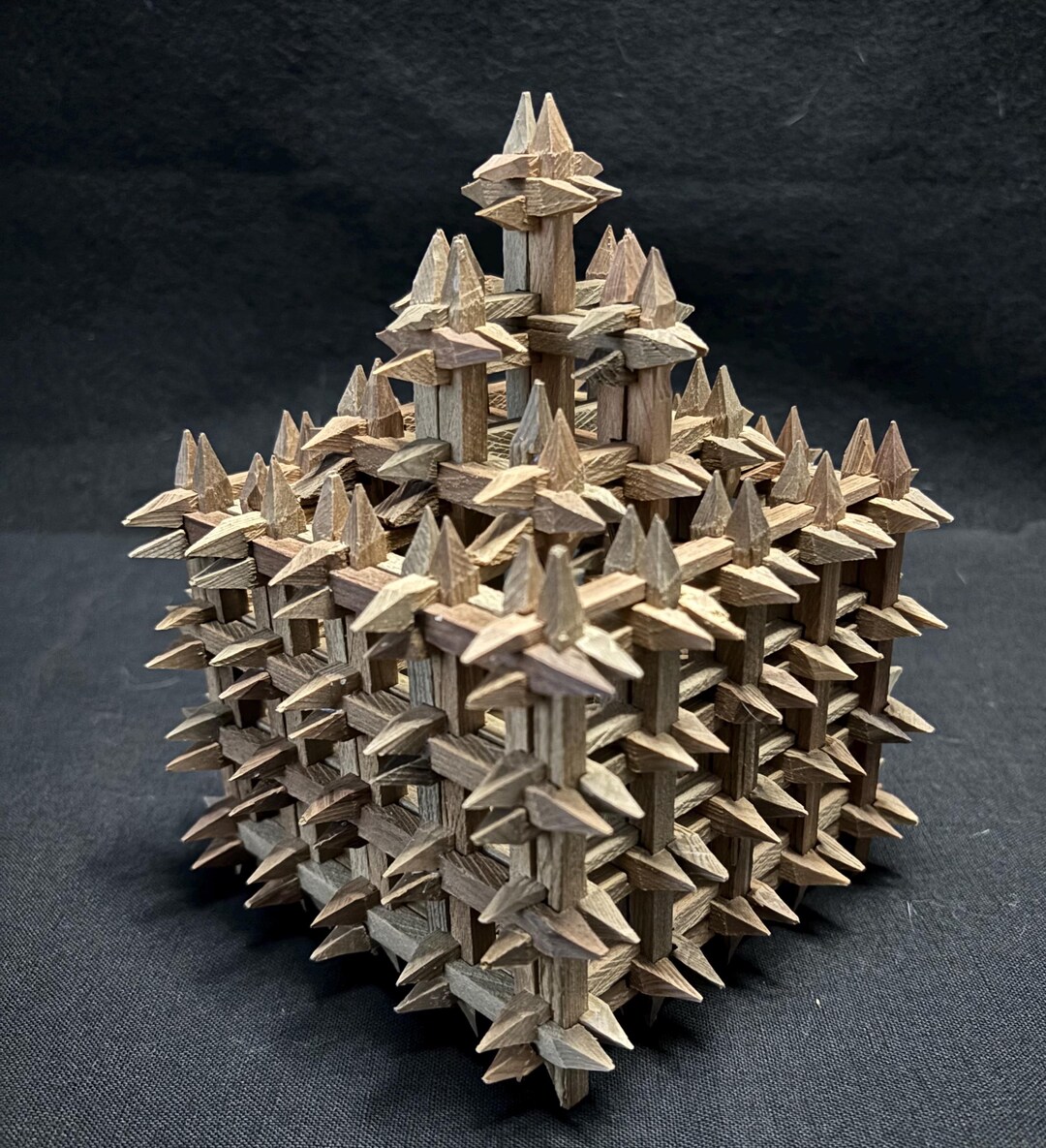 Tramp Art crown of Thorns Small Box Redwood - Etsy