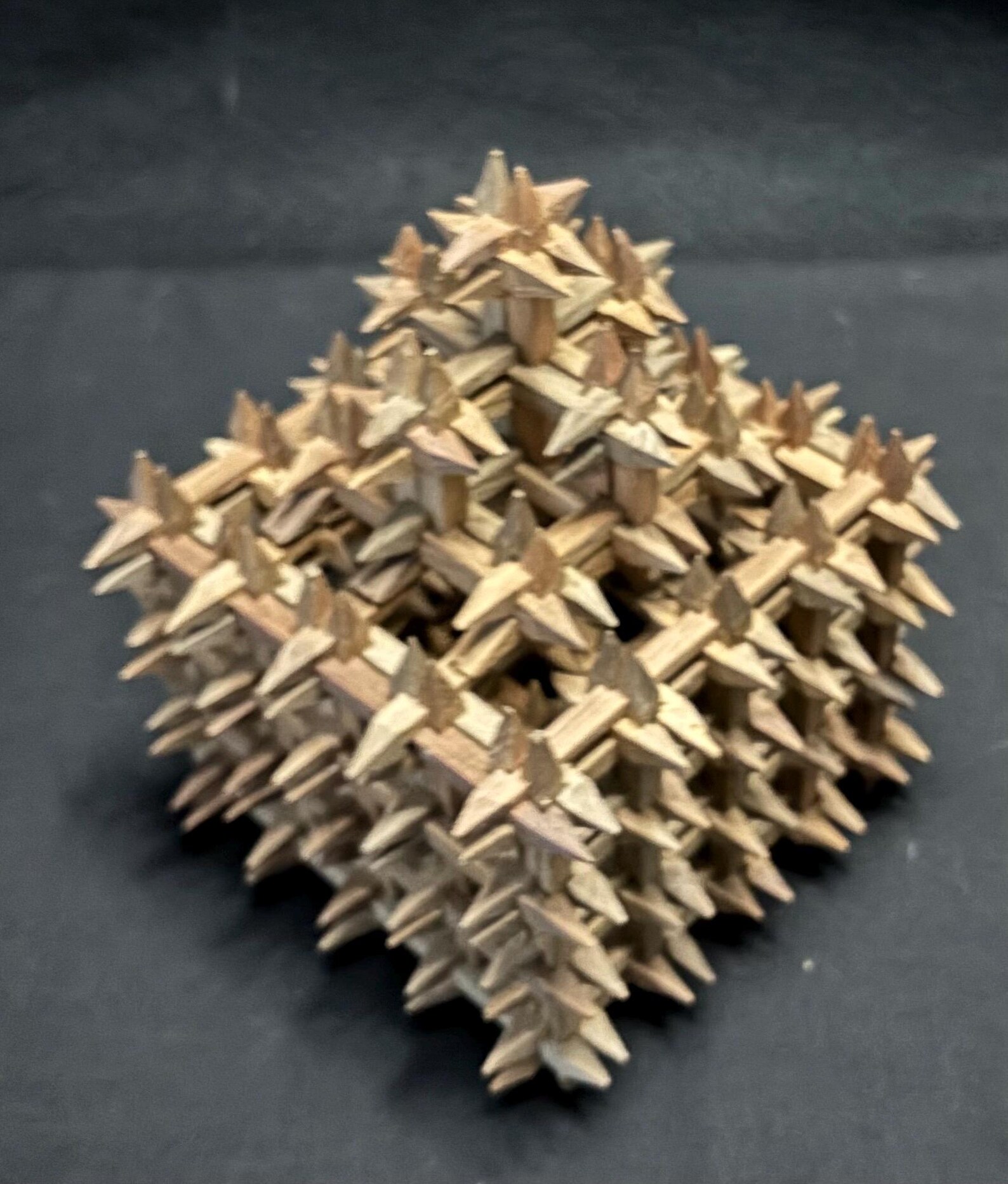 Tramp Art crown of Thorns Small Box Redwood - Etsy