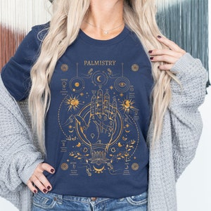Mystical Palmistry Women's / Unisex T-shirt, Esoteric Astrological ...