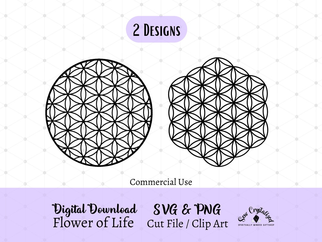 Flower of Life SVG, Sacred Geometry PNG, Flower of Life Cut File With ...