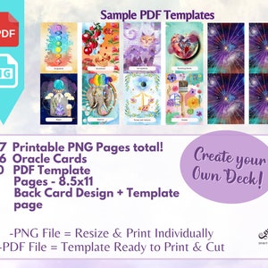 Digital Download, Oracle Cards, 36 Intuitive Messages, Printable Deck ...