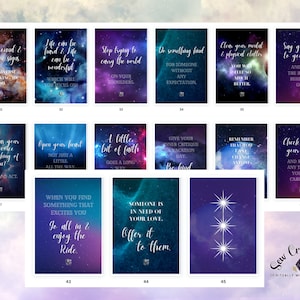 Digital Download, Oracle Cards, 42 Inspirational Cosmic Messages ...