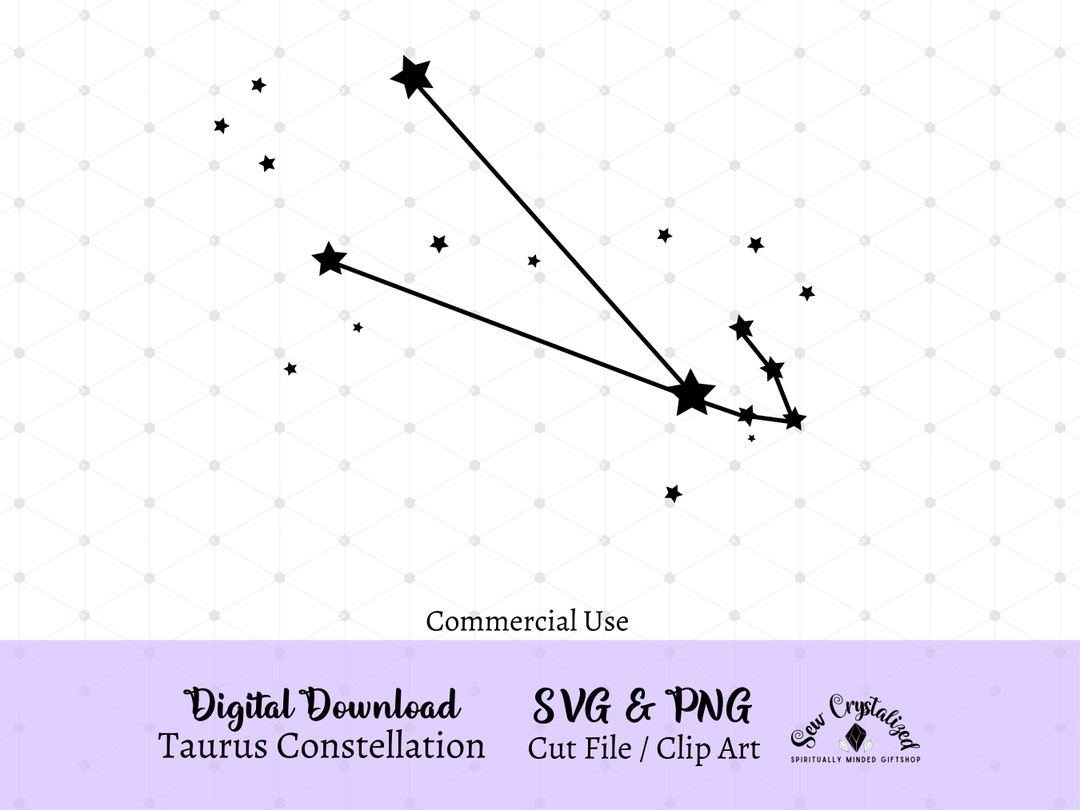 Taurusconstellation SVG Cut File, Taurus Constellation Clip Art, Taurus ...