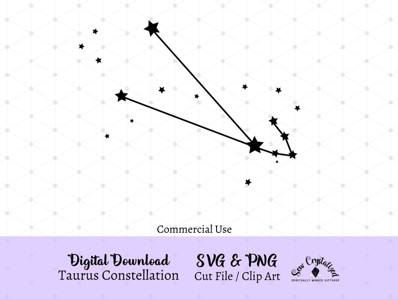 Taurusconstellation SVG Cut File, Taurus Constellation Clip Art, Taurus ...