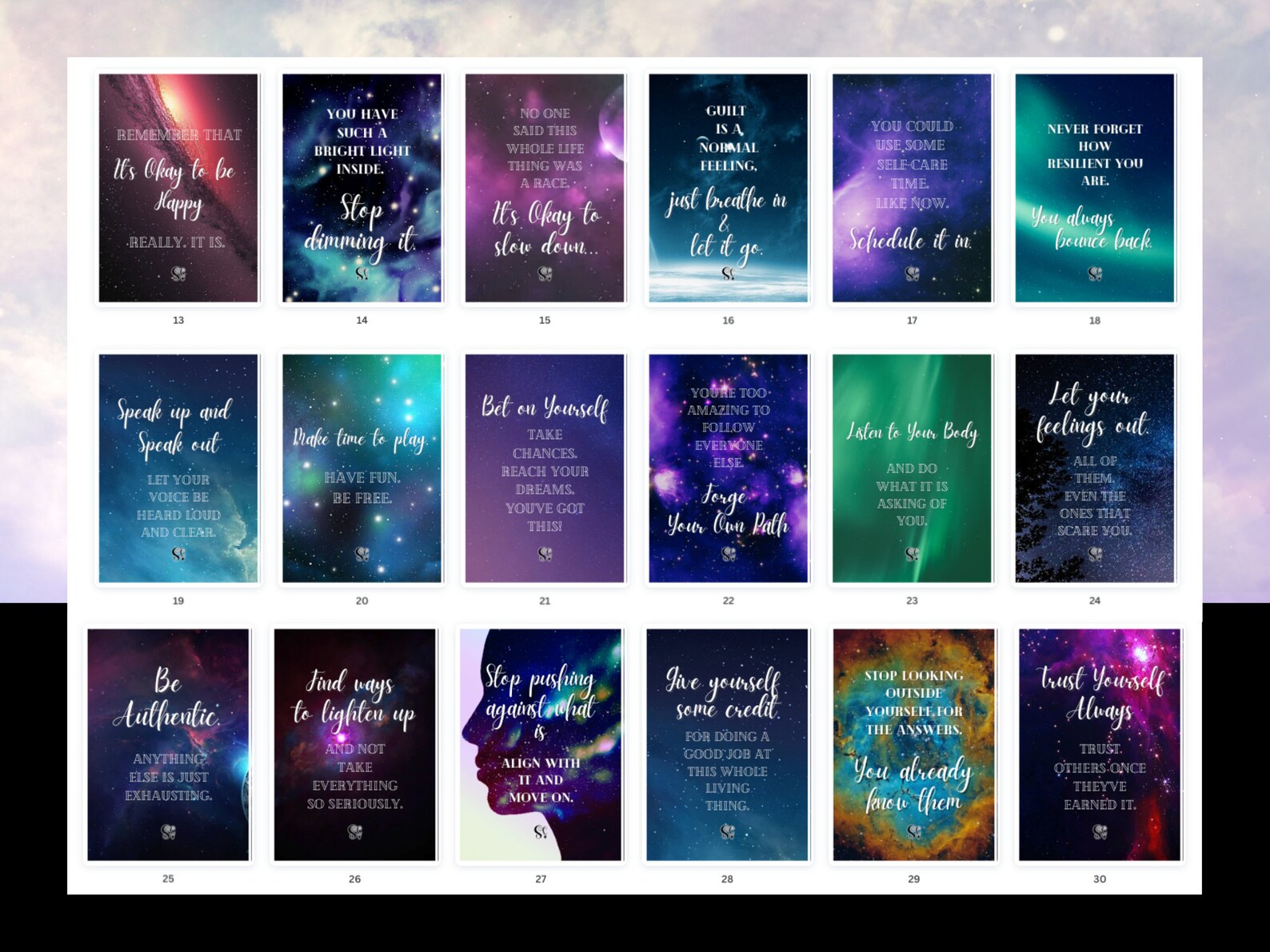 Digital Download, Oracle Cards, 42 Inspirational Cosmic Messages ...