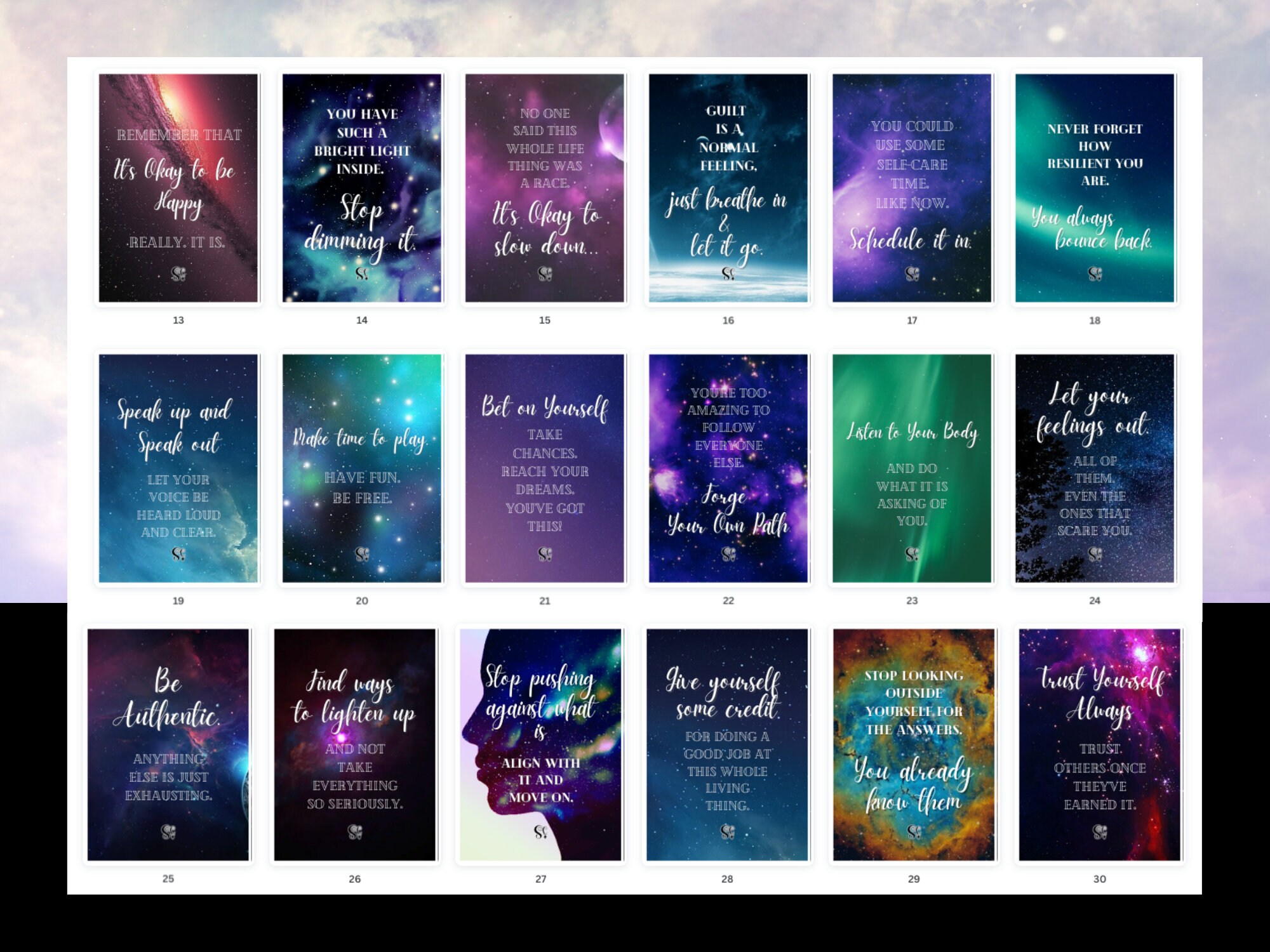 Digital Download, Oracle Cards, 42 Inspirational Cosmic Messages ...