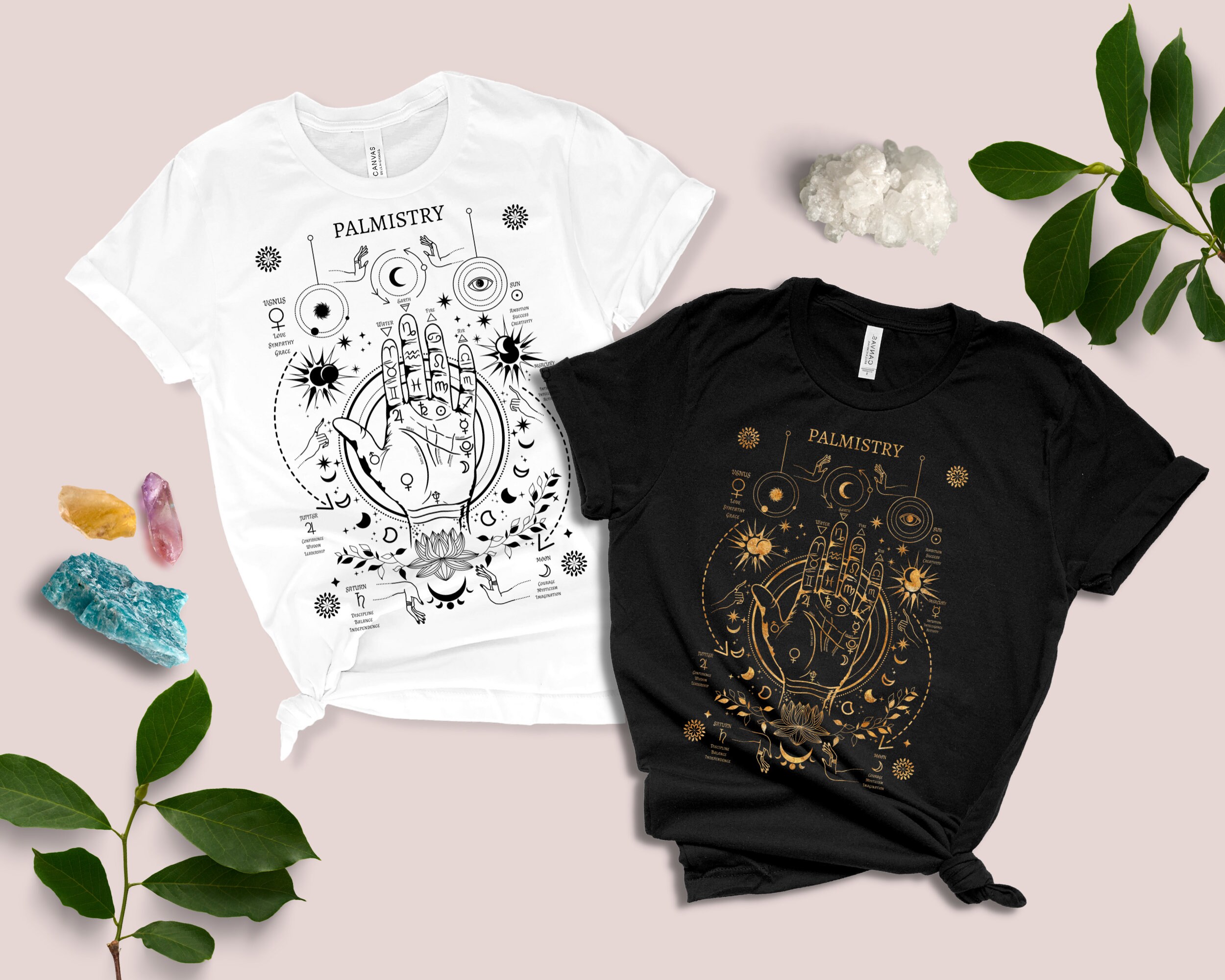 Mystical Palmistry Women's / Unisex T-shirt, Esoteric Astrological ...