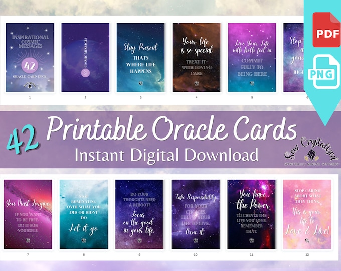 Success Oracle Cards Print Your Own Oracle Card Deck. 60 - Etsy Israel