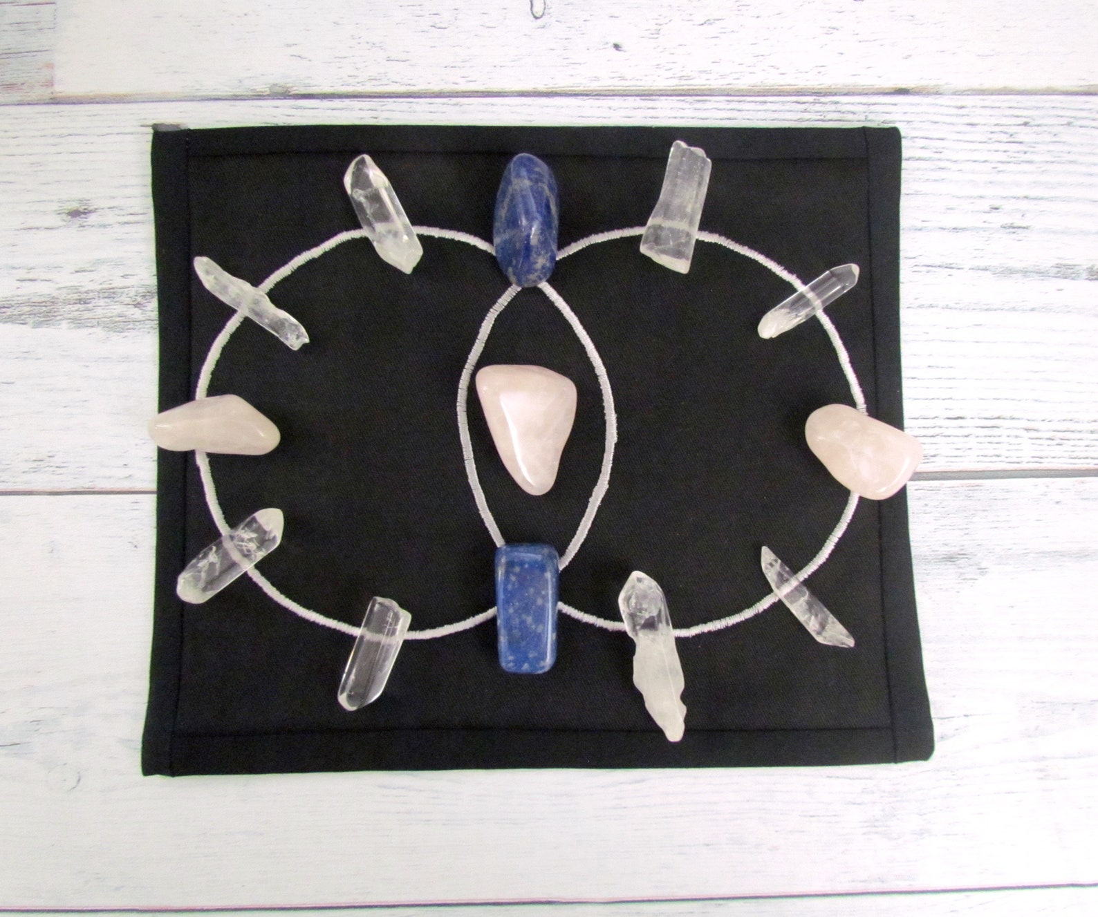 Embroidered Sacred Geometry Crystal Grid Mat for Healing - Etsy