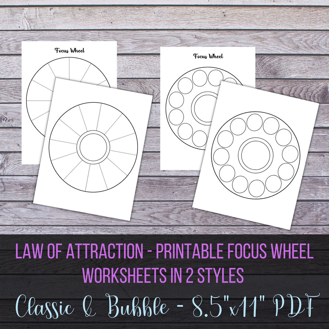 Focus Wheel. Digital Download. Abraham Hicks Law of Attraction PDF ...