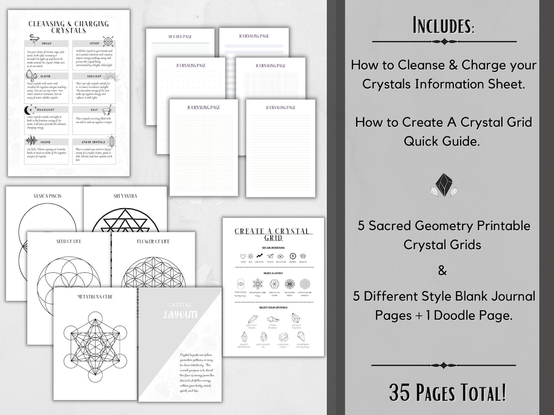 Crystal Journal Digital Crystal Journal Healing Crystal - Etsy