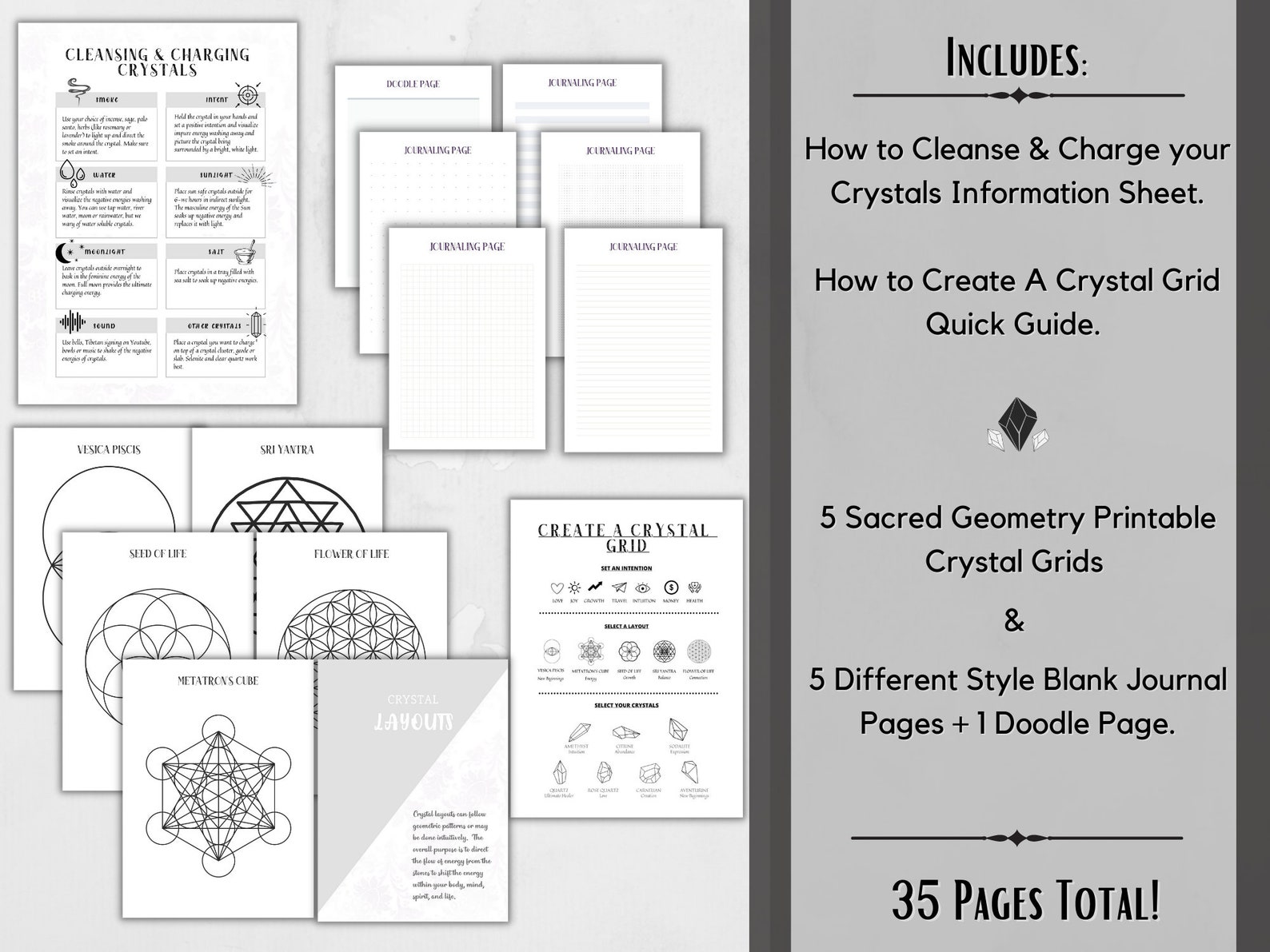 Crystal Journal, Digital Crystal Journal, Healing Crystal Journal ...