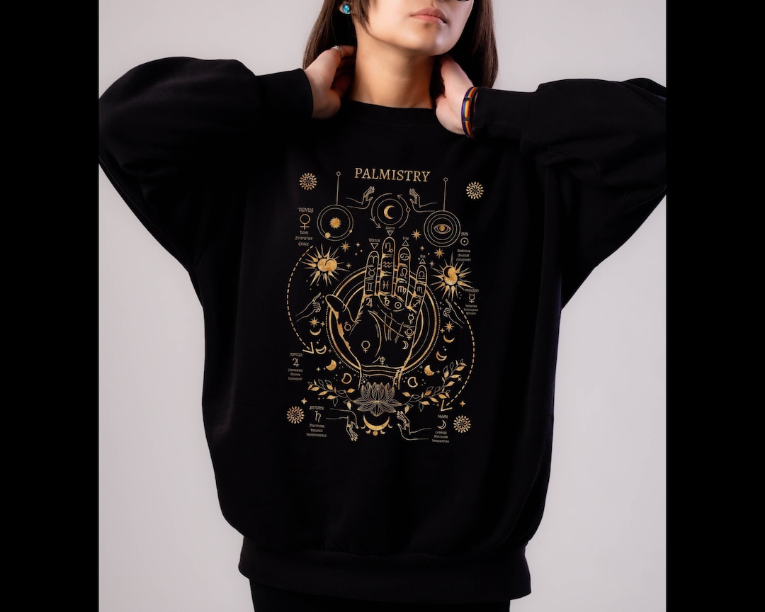 Mystical Palmistry Women's / Unisex Sweatshirt, Esoteric Astrological ...