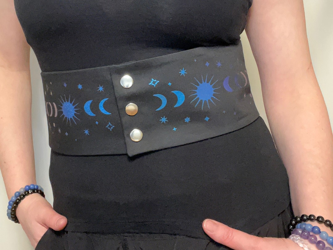 Women's Belt, Celestial Belt, Sun Moon Stars, Design, Women's Wide ...
