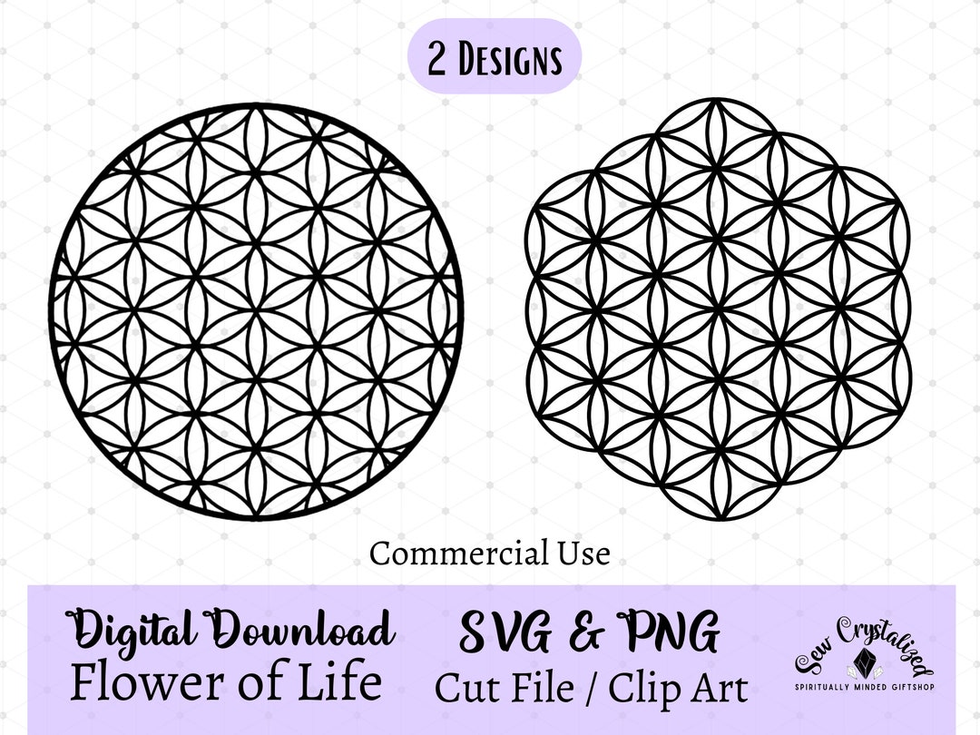 Flower of Life SVG, Sacred Geometry PNG, Flower of Life Cut File With ...
