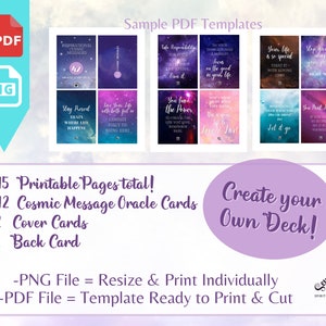 Digital Download, Oracle Cards, 42 Inspirational Cosmic Messages ...