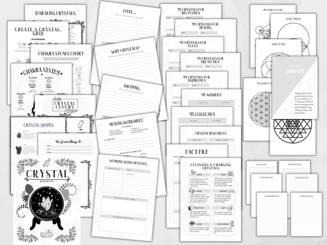 Crystal Journal Digital Crystal Journal Healing Crystal - Etsy