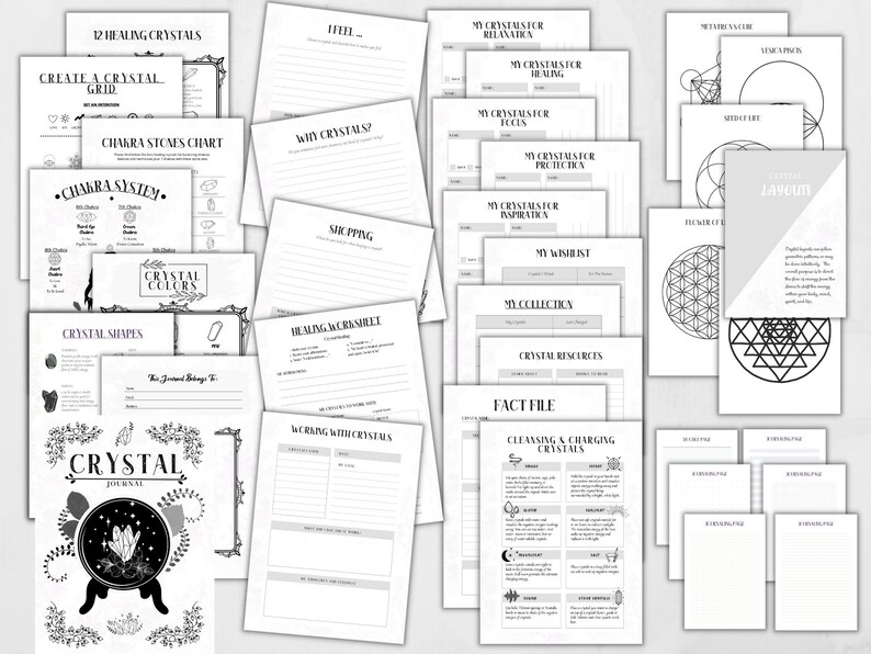 Crystal Journal Digital Crystal Journal Healing Crystal - Etsy