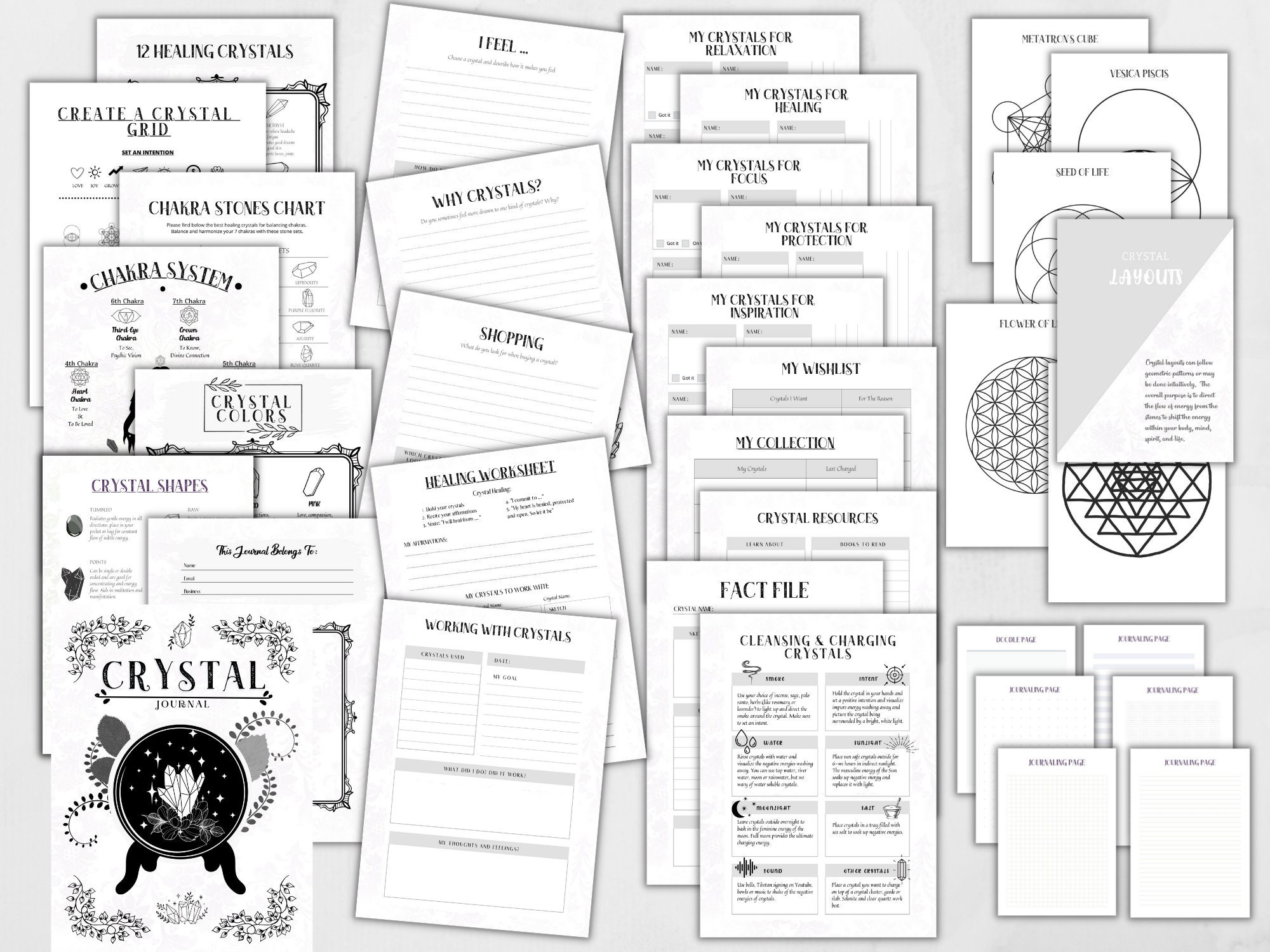 Crystal Journal Digital Crystal Journal Healing Crystal - Etsy