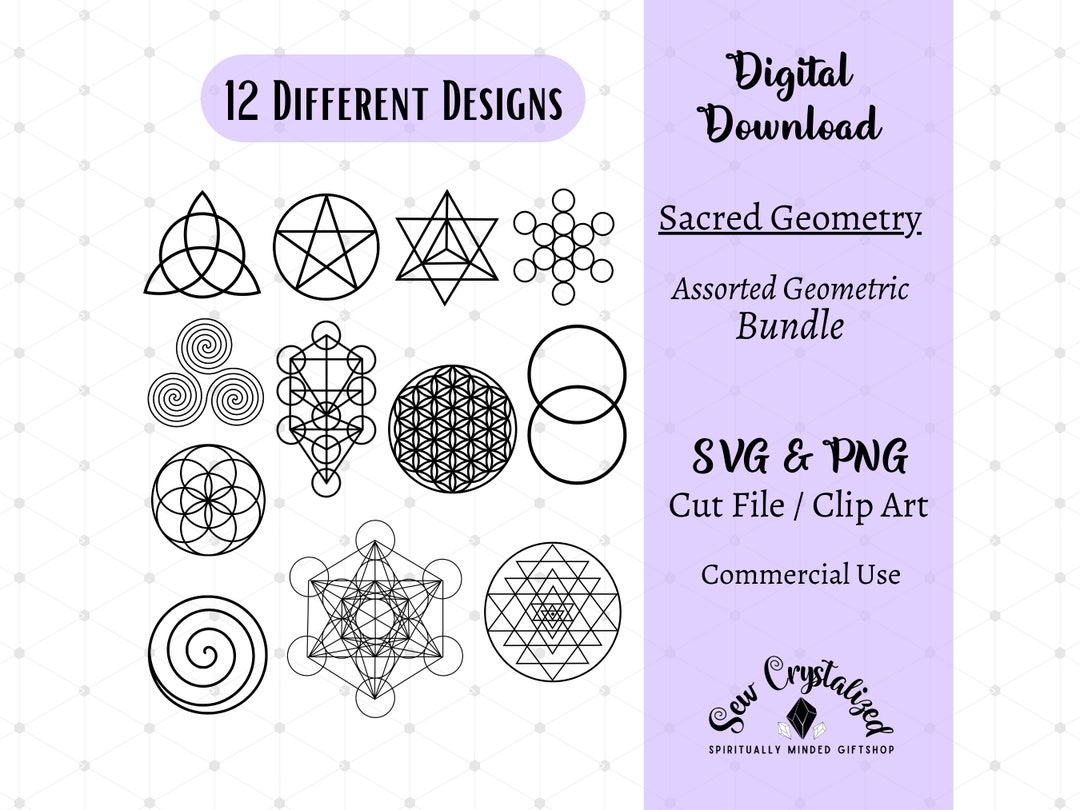 Sacred Geometry SVG, Sacred Geometric PNG, Assorted Geometry Clip Art ...