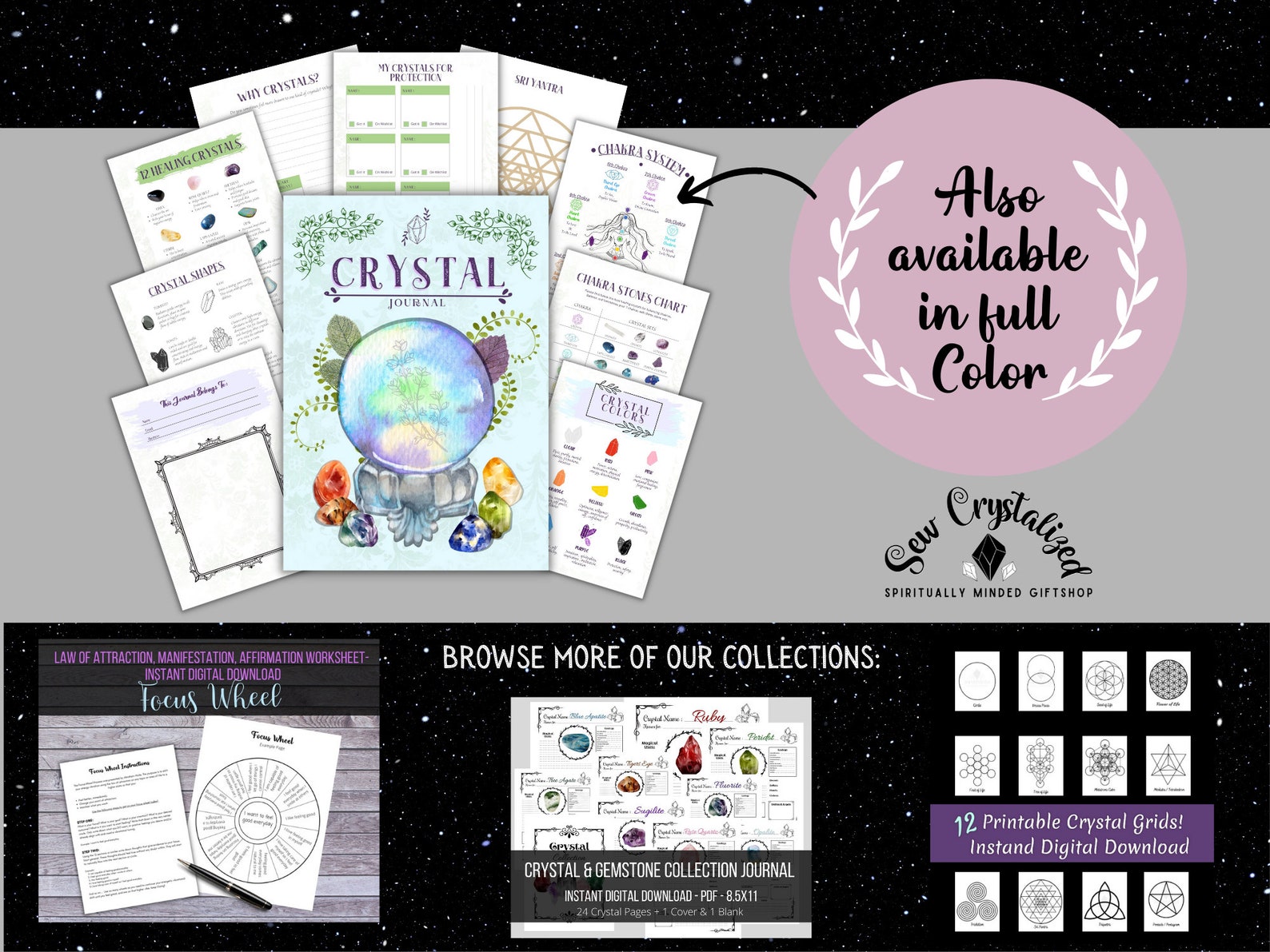 Crystal Journal Digital Crystal Journal Healing Crystal - Etsy