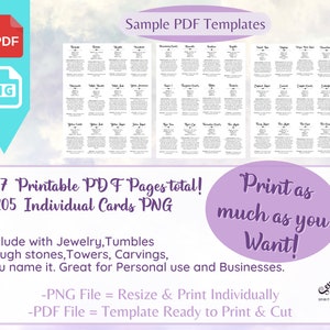Printable Crystal Card Descriptions - Etsy