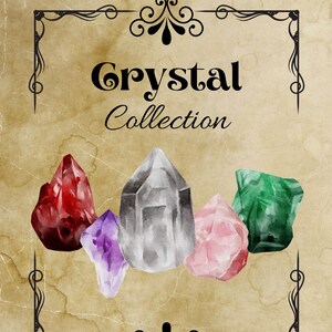 Digital Download. Crystal Collectors Template Page PDF. Grimoire Pages ...