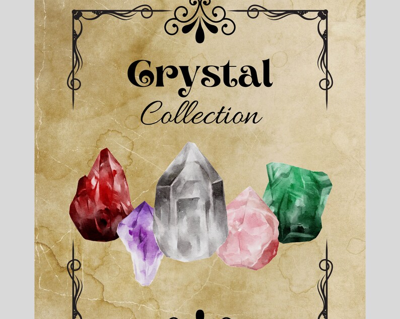 Digital Download. Crystal Collectors Template Page PDF. | Etsy