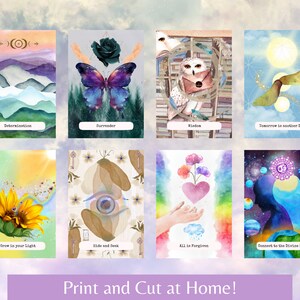Digital Download, Oracle Cards, 36 Intuitive Messages, Printable Deck ...